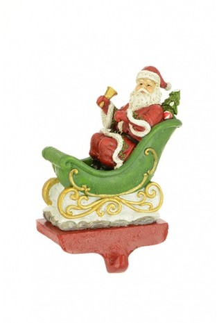 Santa Stocking Hanger Multi - Decorations - Barbours