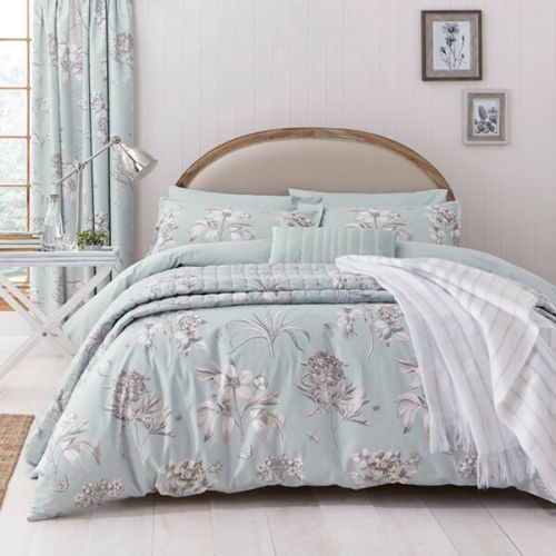 Sanderson Etchings & Roses Duck Egg Bedding - Duvet Sets - Barbours