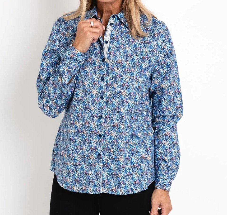 Erfo Print Blouse - Tops - Barbours
