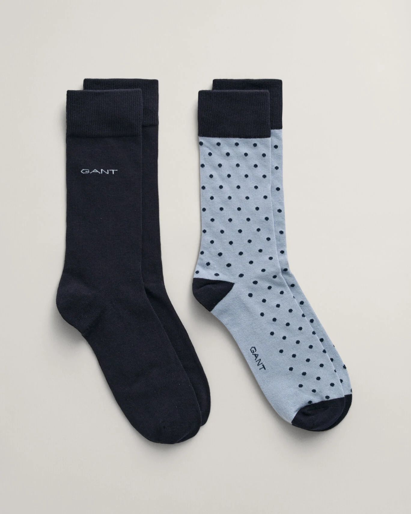 Gant Dot and Solid Socks 2-Pack - Socks - Barbours