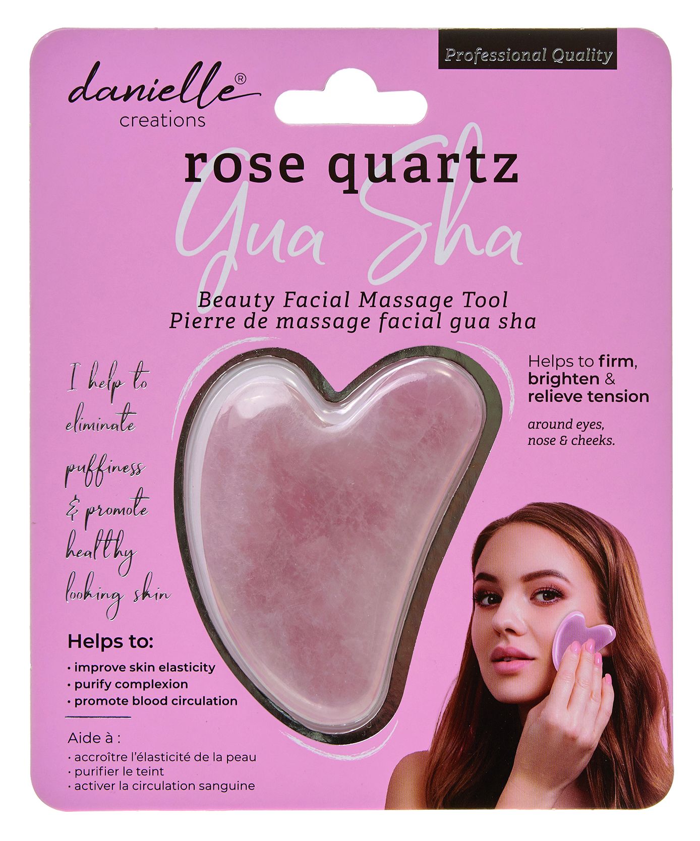 Danielle Rose Quartz Gua Sha Massage Tool - Accessories - Barbours