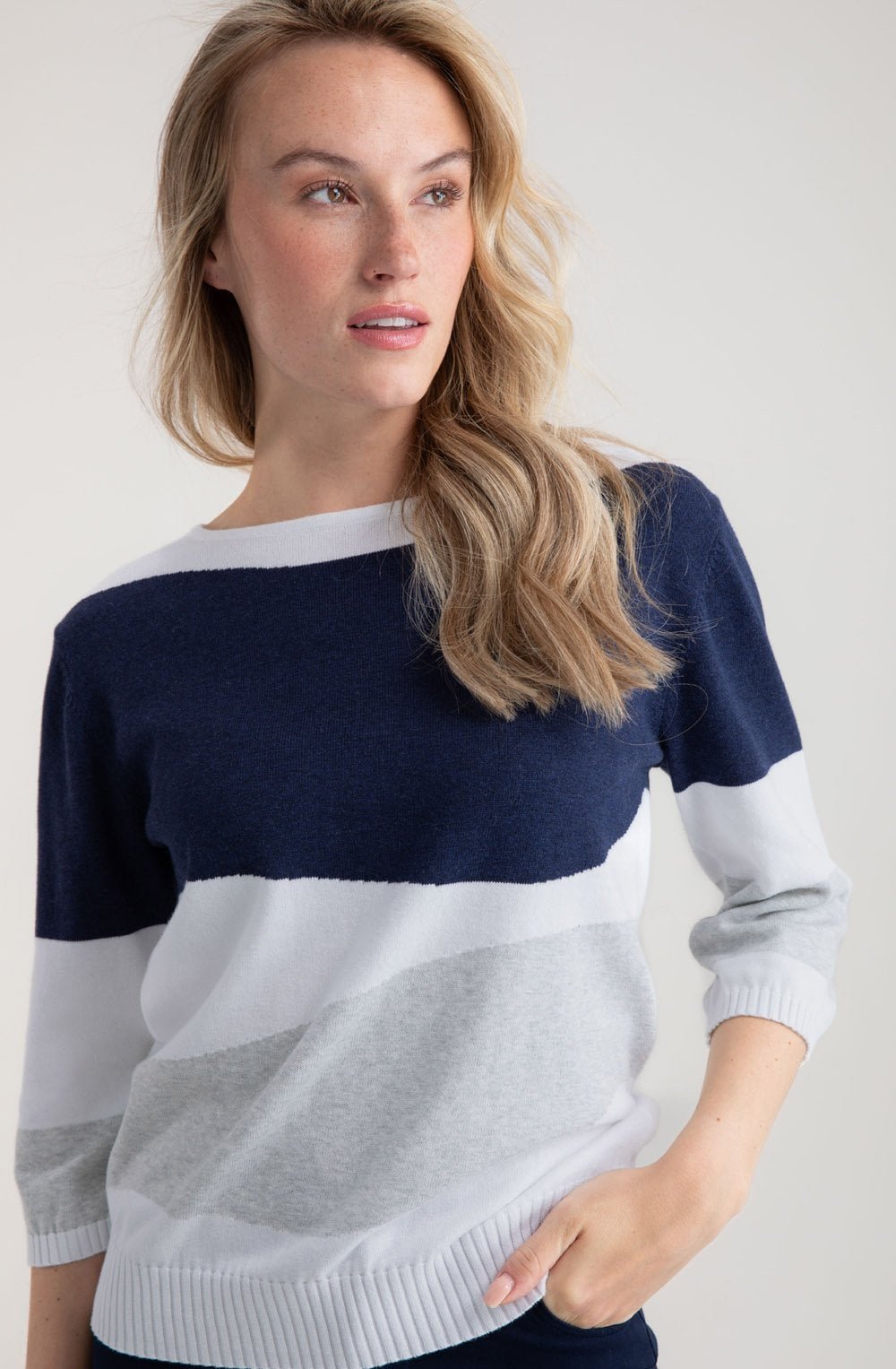 Marble Block Sweater - Knitwear - Barbours