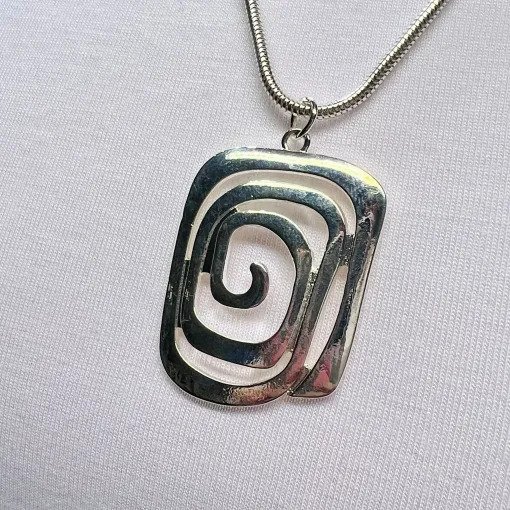 Jess & Lou Silver Spiral Pendant Necklace - Jewellery - Barbours