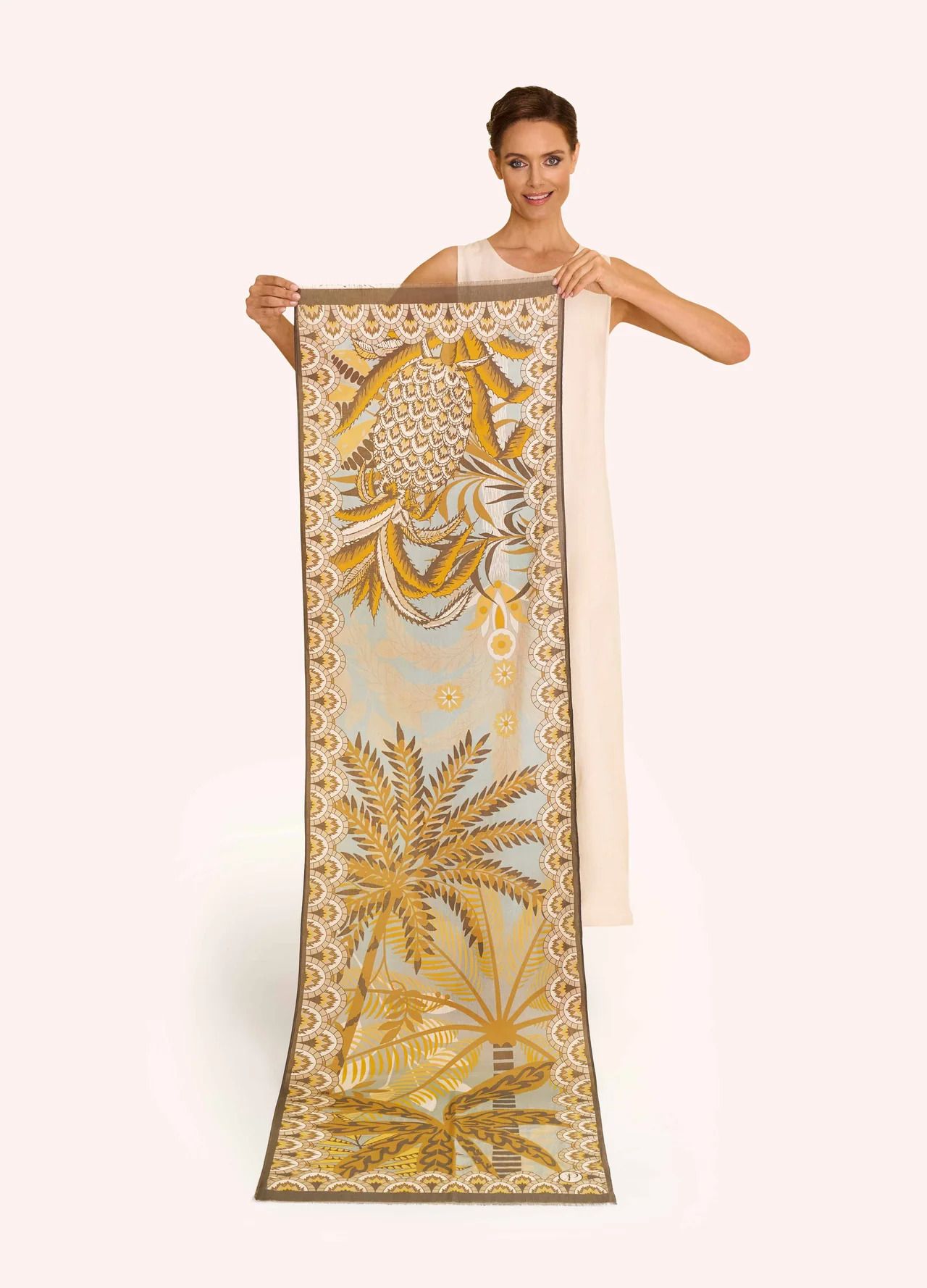 Powder Patterned Palms Cotton Scarf - Scarves, hats & gloves - Barbours