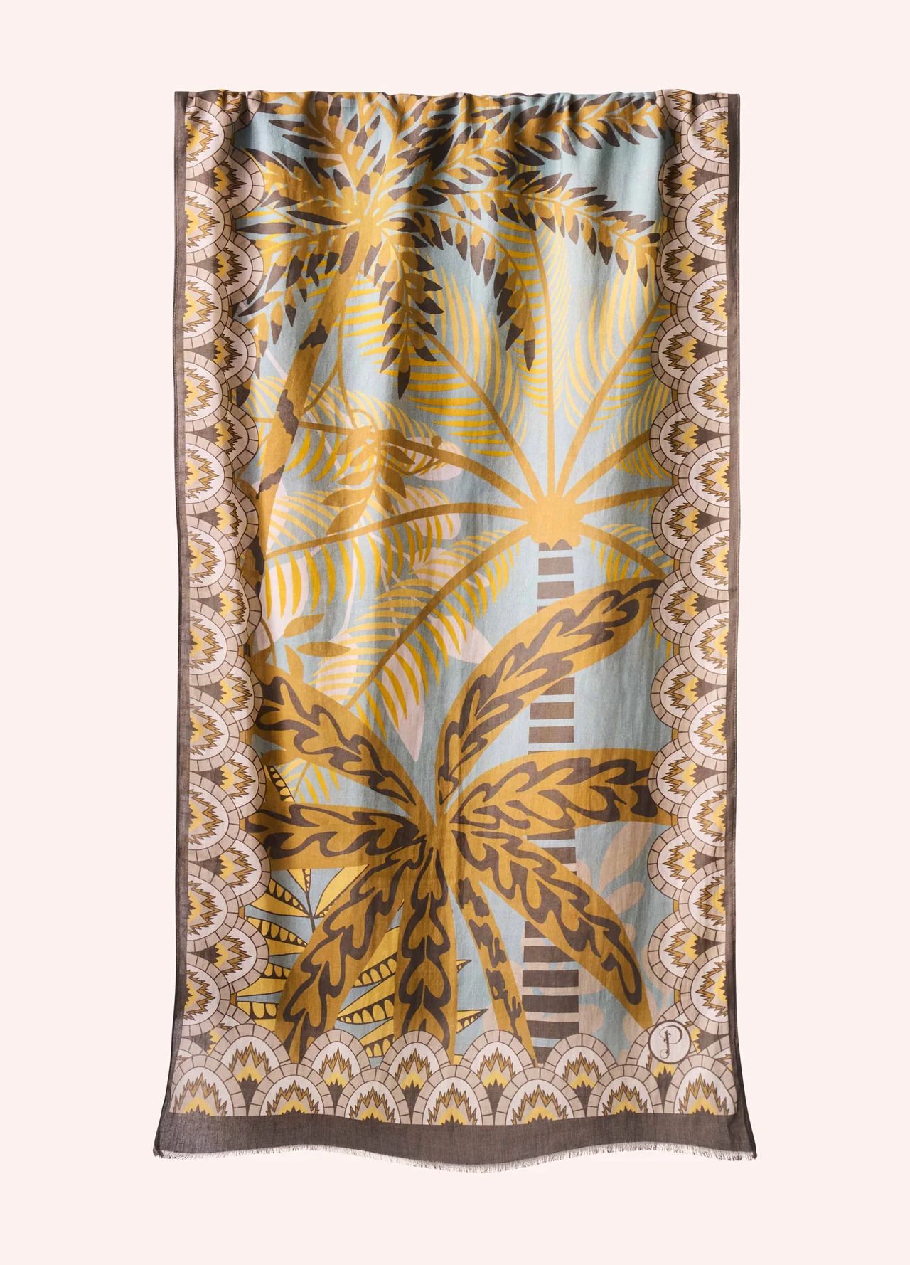 Powder Patterned Palms Cotton Scarf - Scarves, hats & gloves - Barbours