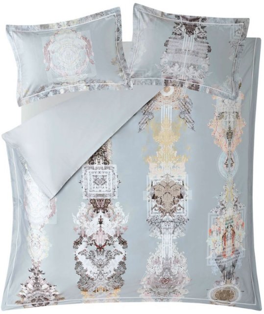 Timorous Beasties Totem Damask Blue Mist Bed Set - Duvet Sets - Barbours